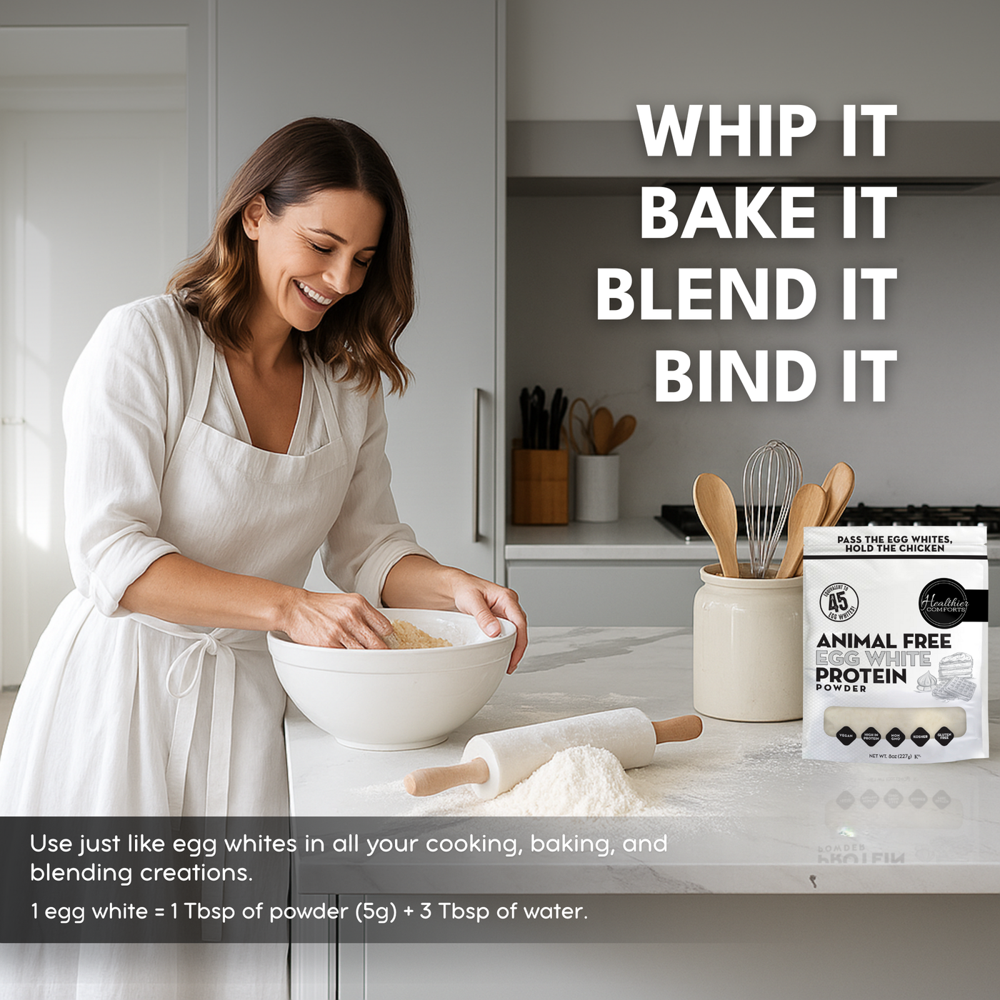 Animal-Free Egg White Protein Powder – Healthier Comforts