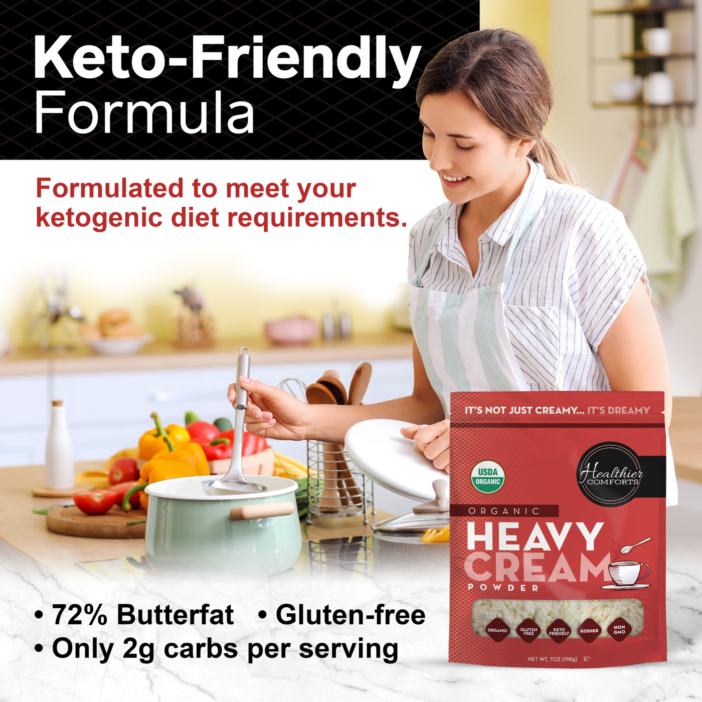 Healthier Comforts Organic Heavy Cream Powder