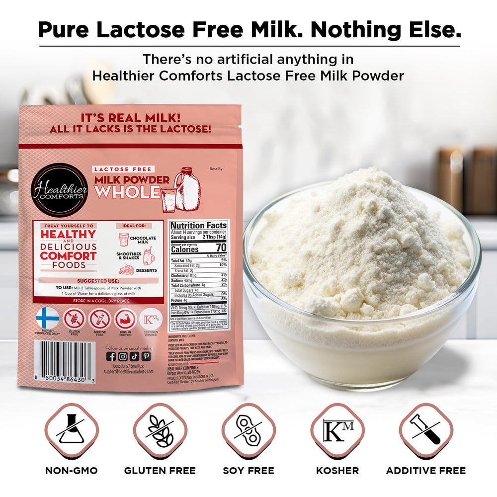 Lactose Free Whole Milk Powder – Healthier Comforts